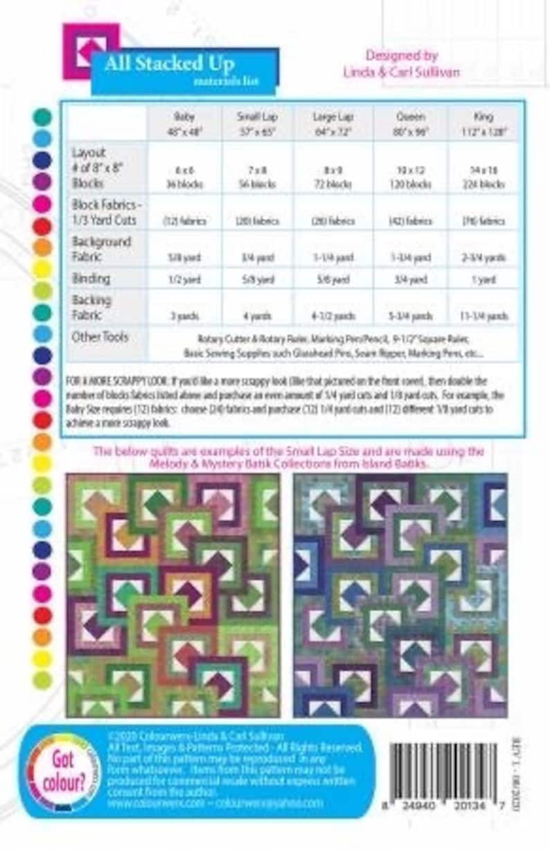 Colouwerx Design, All Stacked up Quilt, Pattern - Etsy