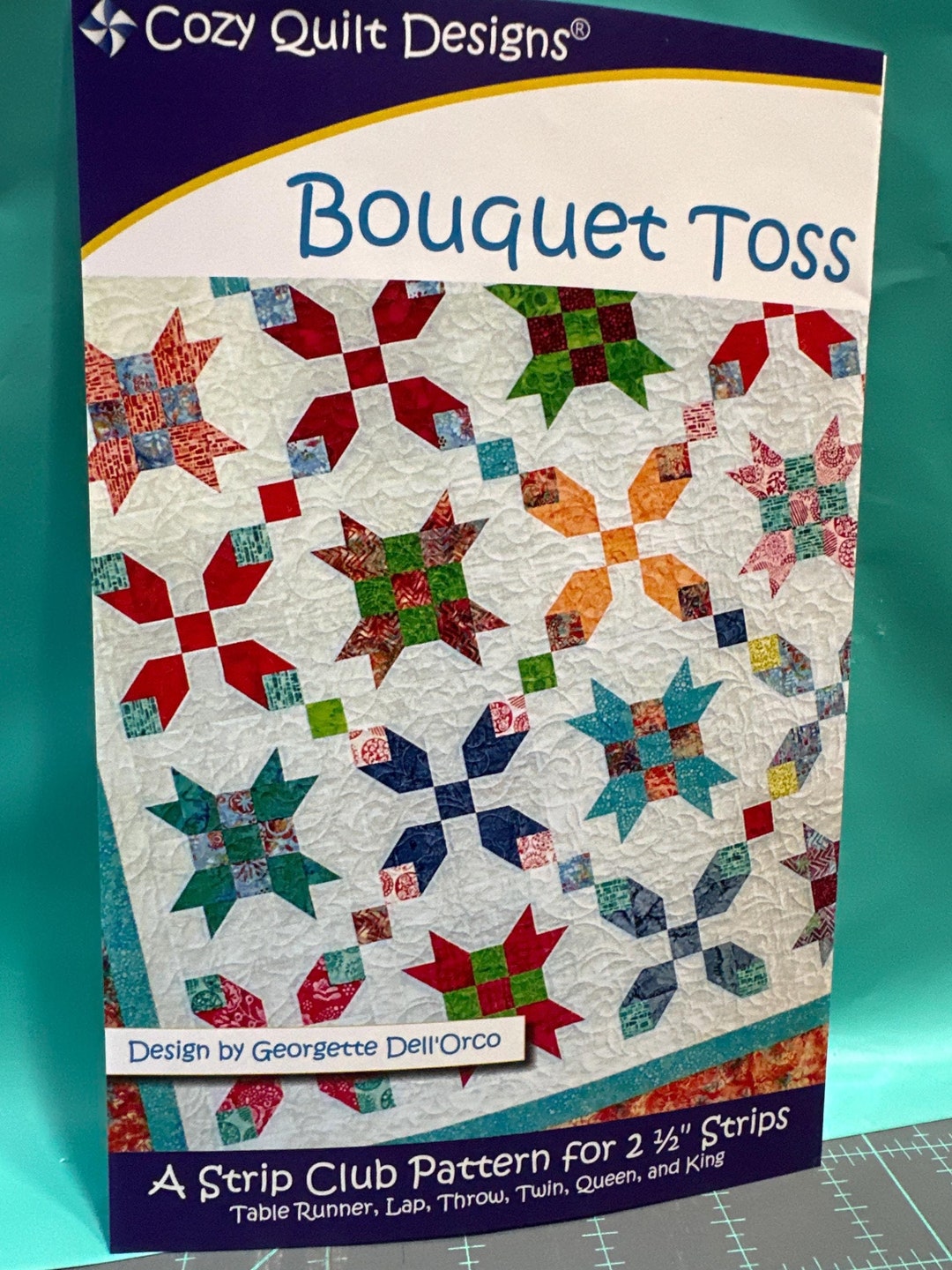 Bouquet Toss Quilt Pattern – Cozy Quilt Designs – Georgette Dell’orco ...