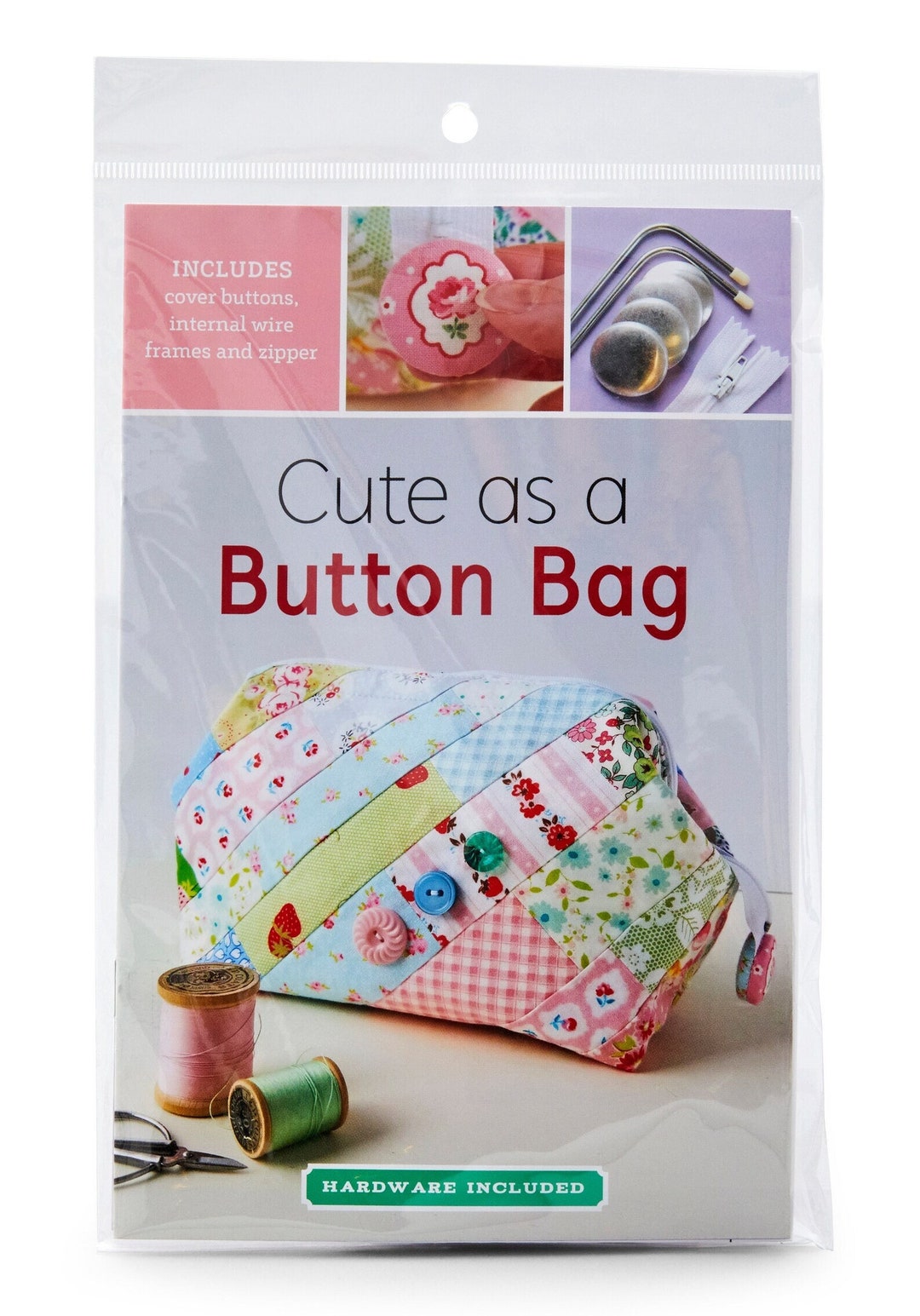 Button Bag Pattern: Hardware Included, Cosmetic Sewing Supplies(paper ...