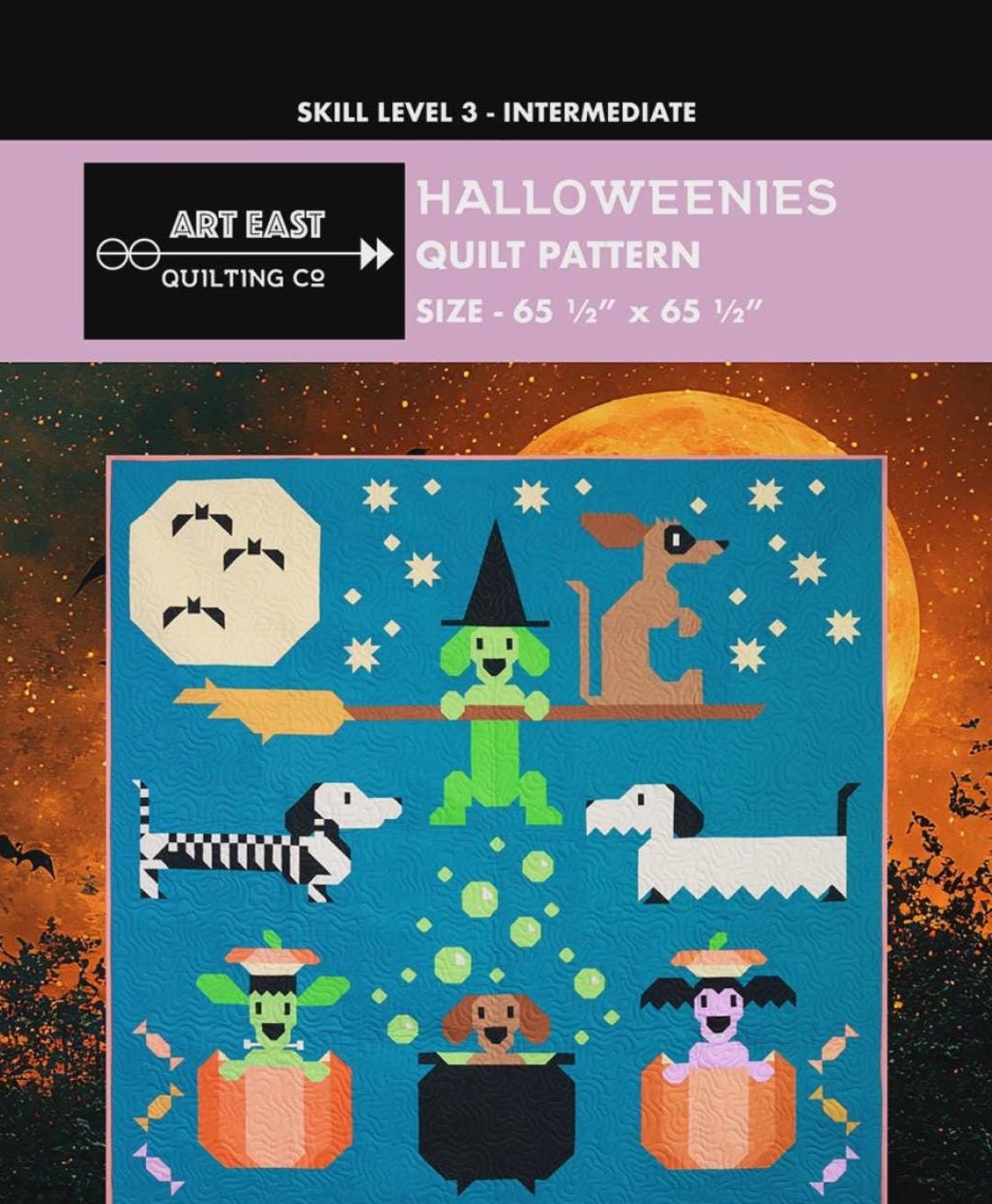 Halloweenies Quilt Pattern- From Art East Quilting CO.- Traditional ...