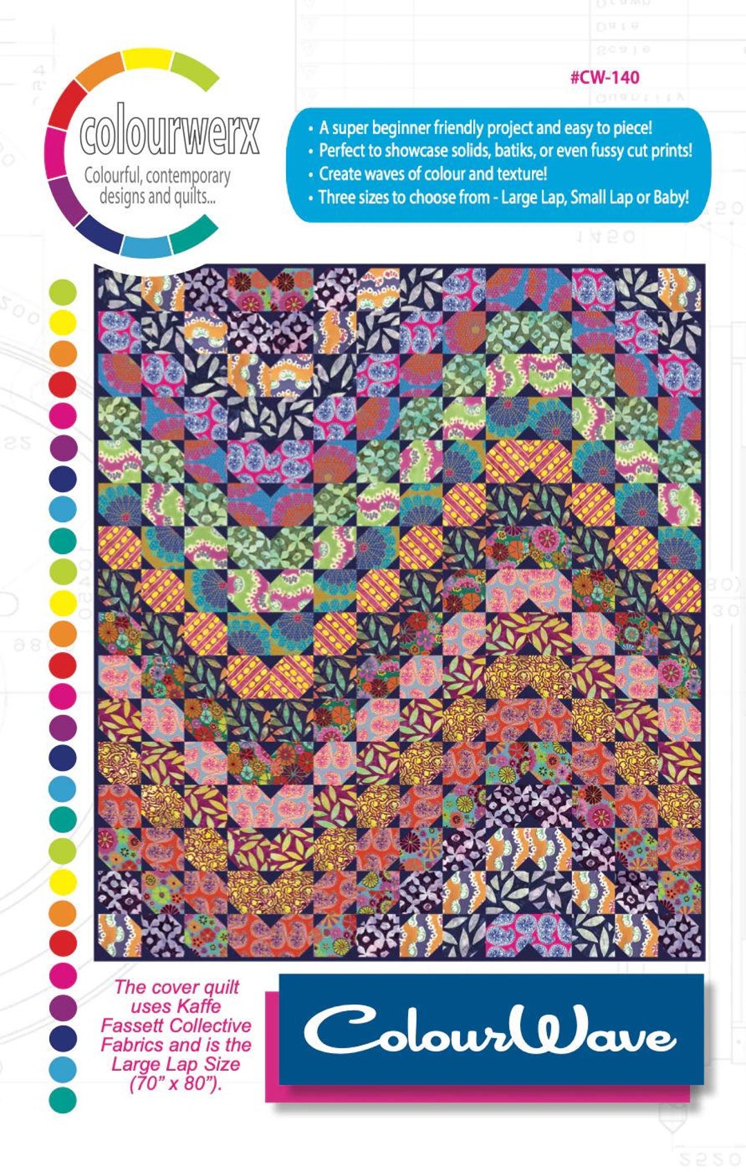 Colourwave Quilt Pattern, by Colourwerx - Etsy