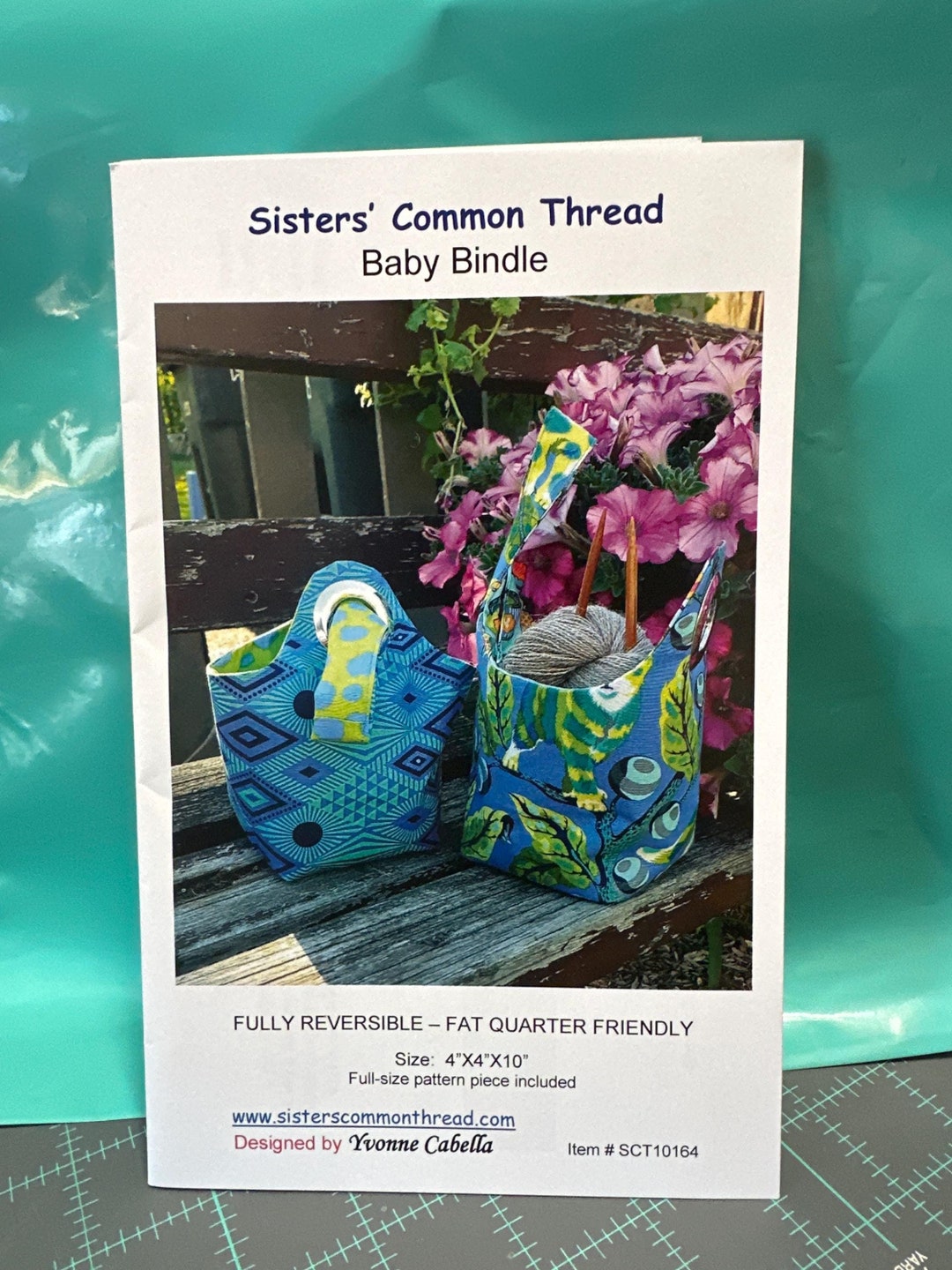 Baby Bindle Bag Project Bag Tote Sewing Pattern Reversible! Fat Quarter ...
