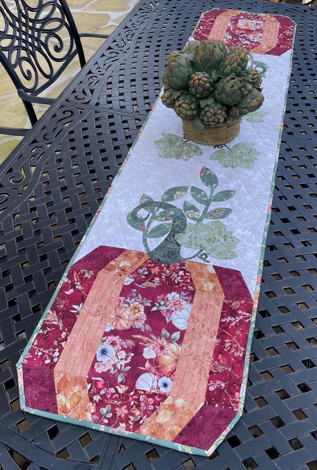 Fall for Pumpkins Table Runner Kit-by Quilted Garden Designs - - Etsy
