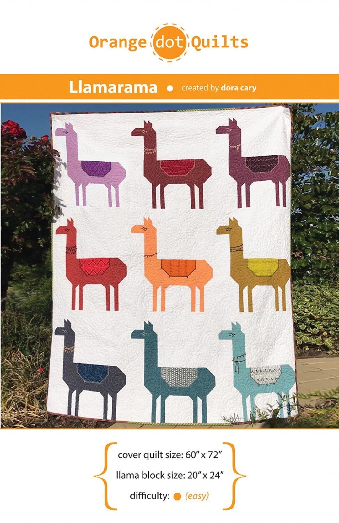 Llamarama Quilt Pattern by Orange Dot Quilts - Etsy