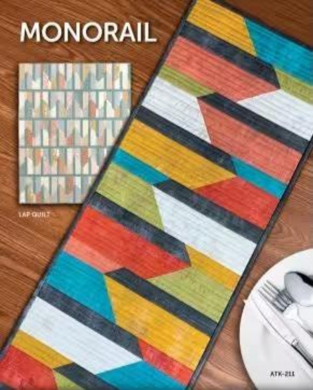 Monorail Runner/quilt in 4 Sizes - Pattern - by Atkinson Designs (paper ...