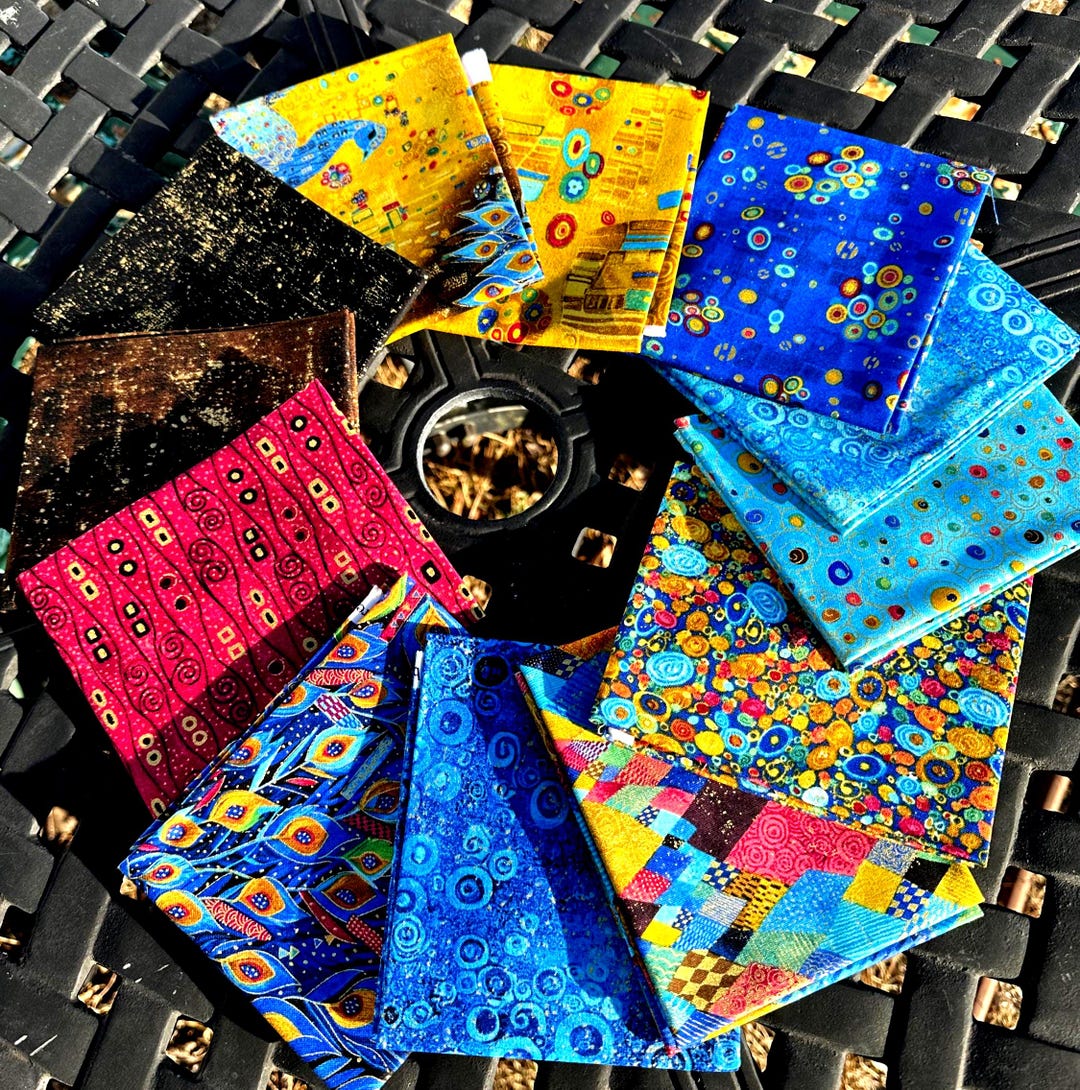 Gilded Plume 12 Piece Fat Quaters - by Timeless Treasures- Chong A ...
