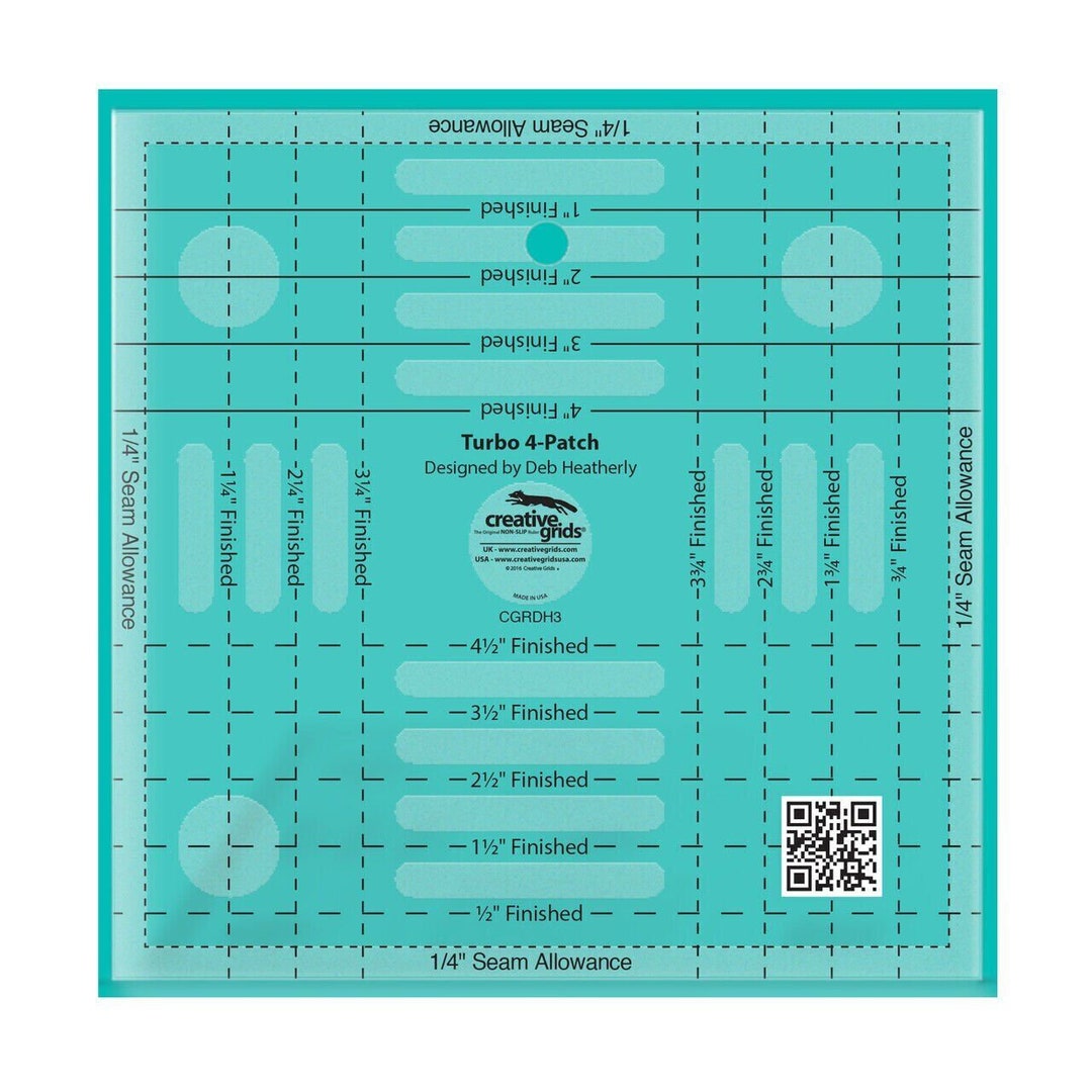 Turbo 4-patch Template Quilt Ruler, Creative Grids CGRDH3 - Etsy