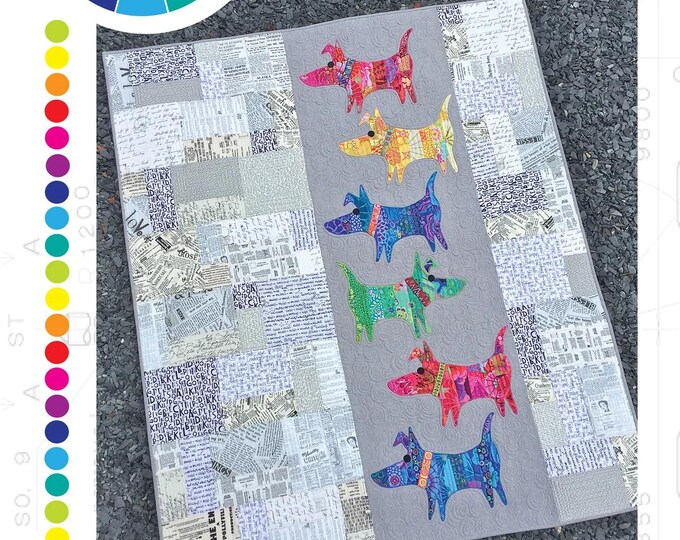 Colourmerx, Mod Dog Quilt Pattern - Etsy