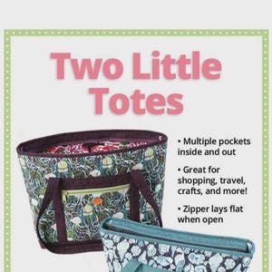 Two Little Totes- Bag Pattern - by Annie - Etsy
