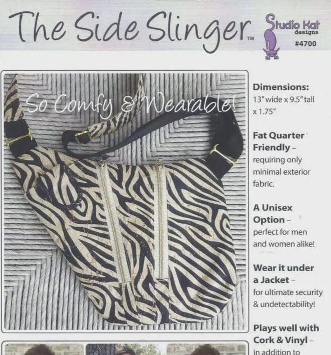 Side Slinger- Unisex Bag - Sewing Pattern - From Studio Kat Designs ...