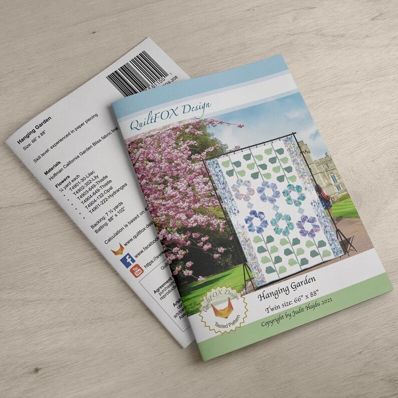 Hanging Garden Quiltingfox Designs Intermediate Paper - Etsy