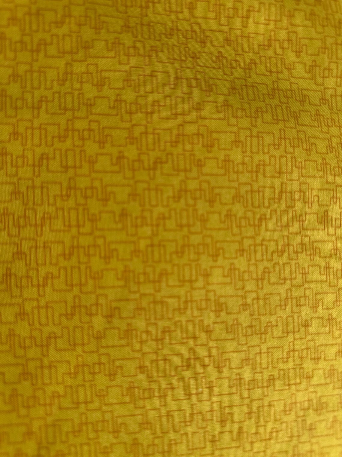 Golden Yellow Cotton Fabric: P&B Textiles, Geometric Print (half Yard ...