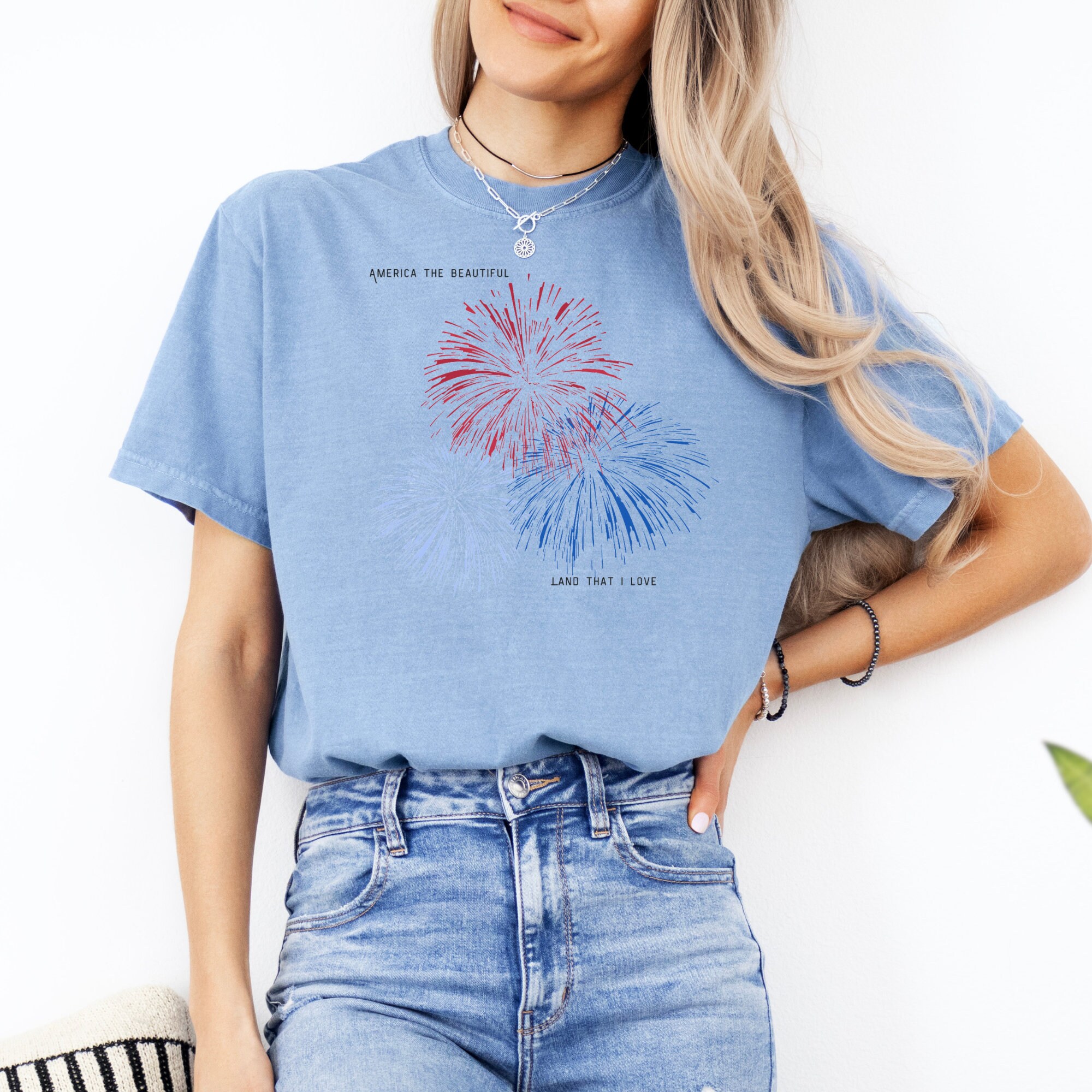 America the Beautiful Shirt, Fireworks T-shirt, 4th of July Outfit for ...