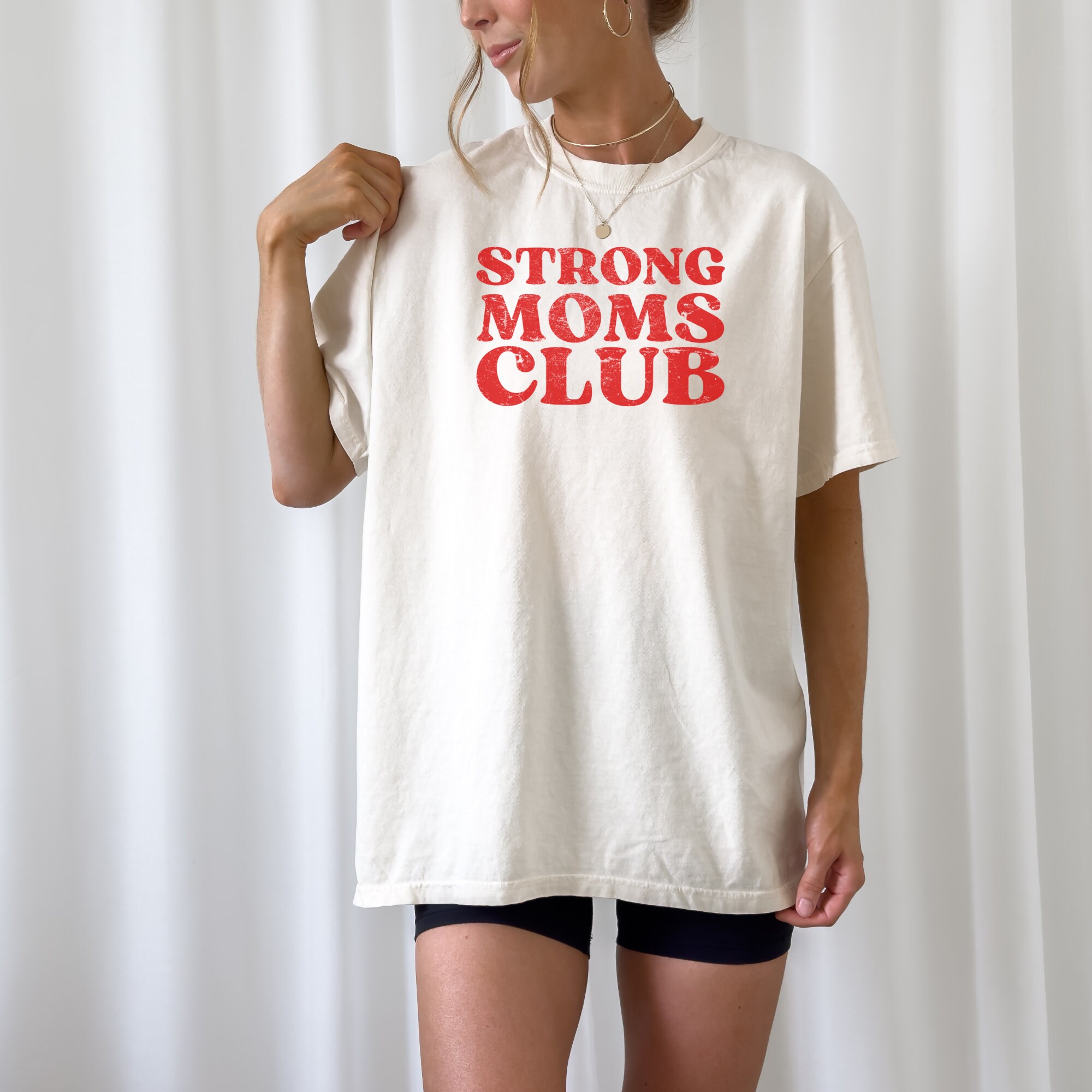 Strong Moms Club Shirt for Mother’s Day Gift Idea, Oversized T Shirt ...