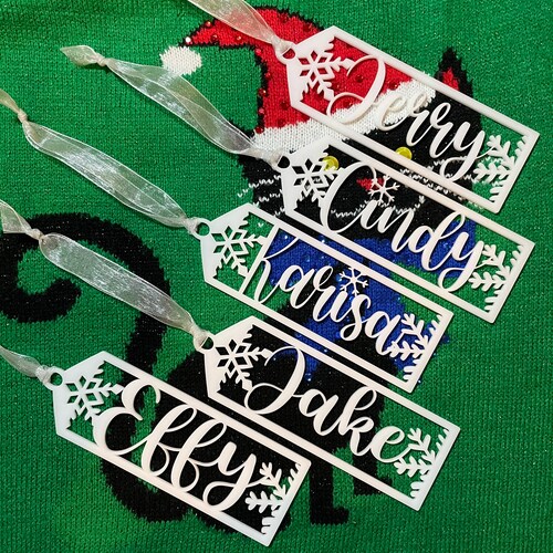 Shiplap Christmas Stocking Tag File SVG Holiday Glowforge - Etsy