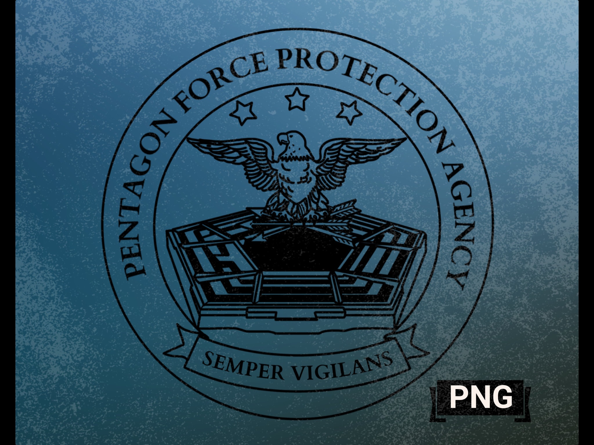 Pentagon Force Protection Agency PFPA Badge Seal Patch Logo, Digital ...