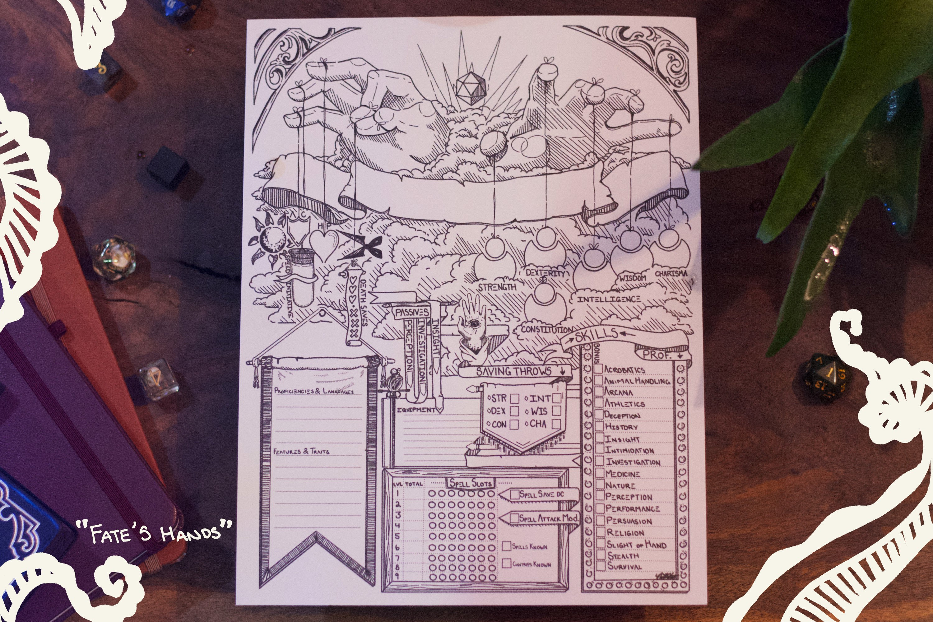 Fate's Hands Character Sheet D&D 5e - Etsy UK