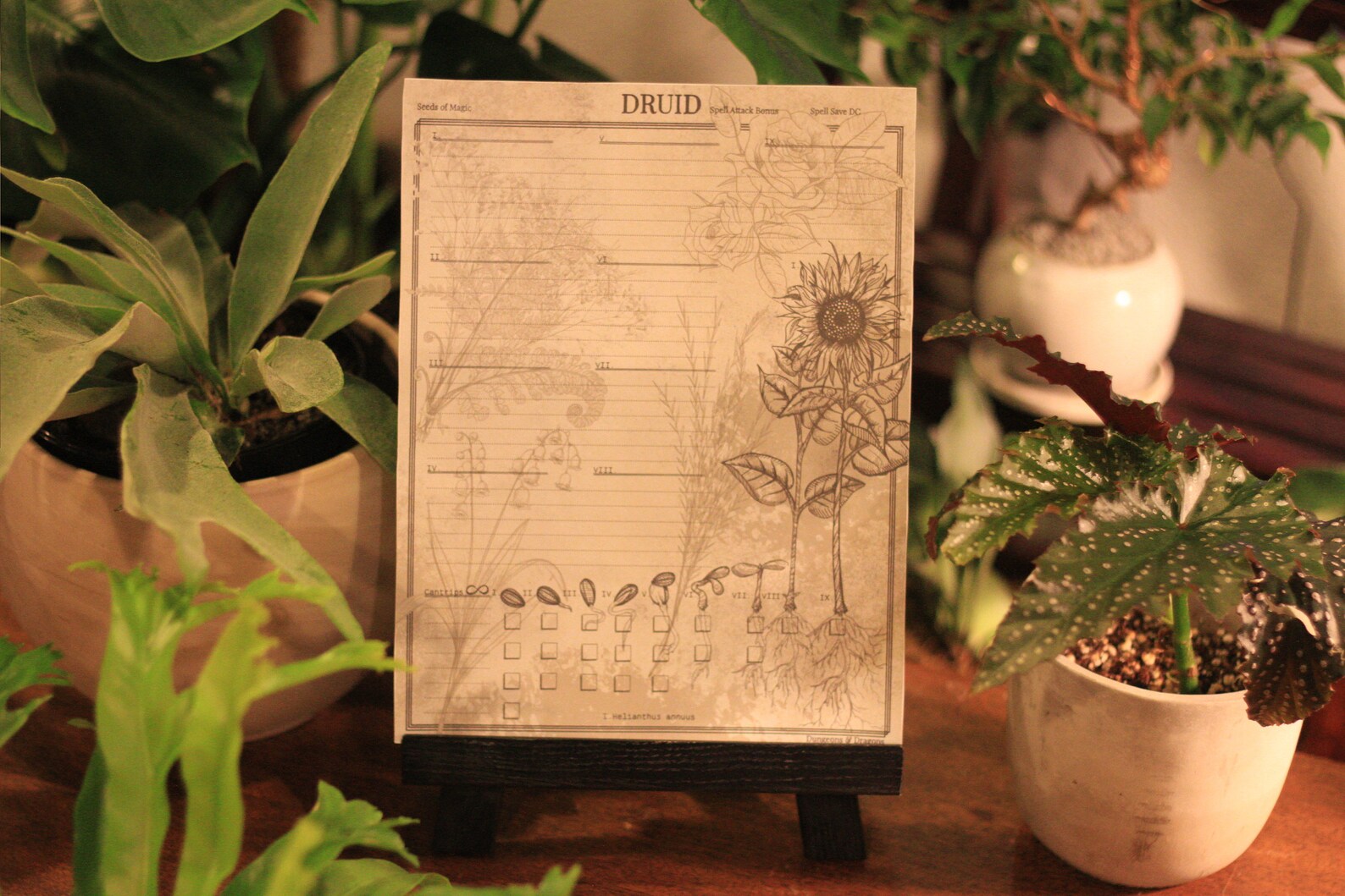 Flora & Fauna - Druid Character Sheet - Dungeons and Dragons 5e - Etsy UK