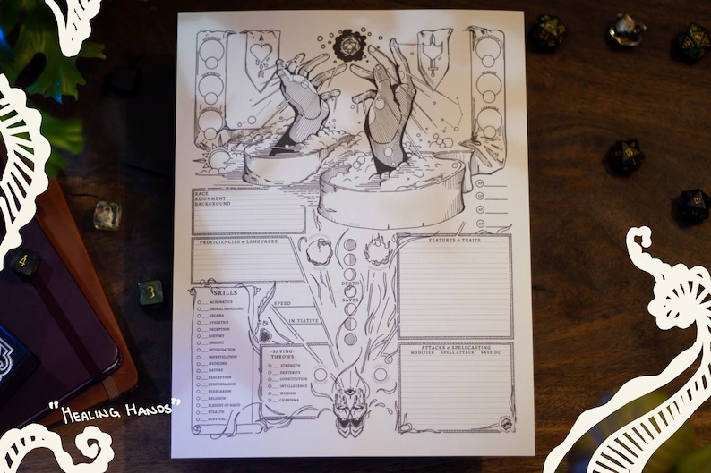 Healing Hands 5e Character Sheet - Etsy