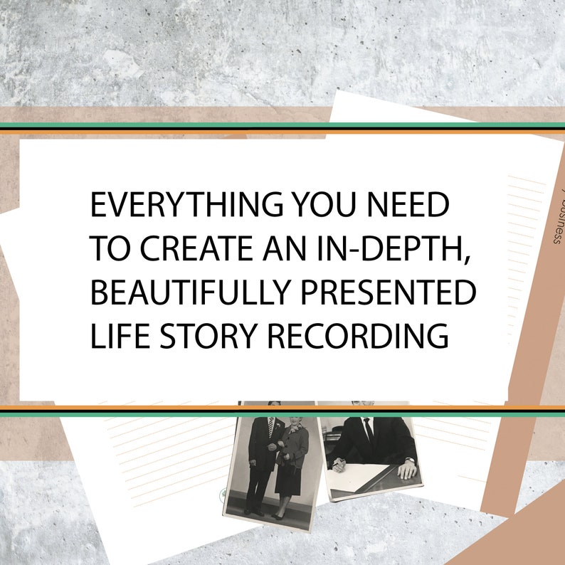 Luxury 277 Page Life Story Book Template SEPIA Instant Digital Download ...