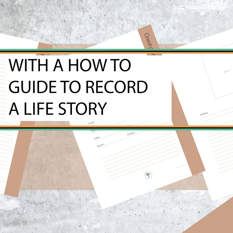 Luxury 277 Page Life Story Book Template SEPIA Instant Digital Download ...