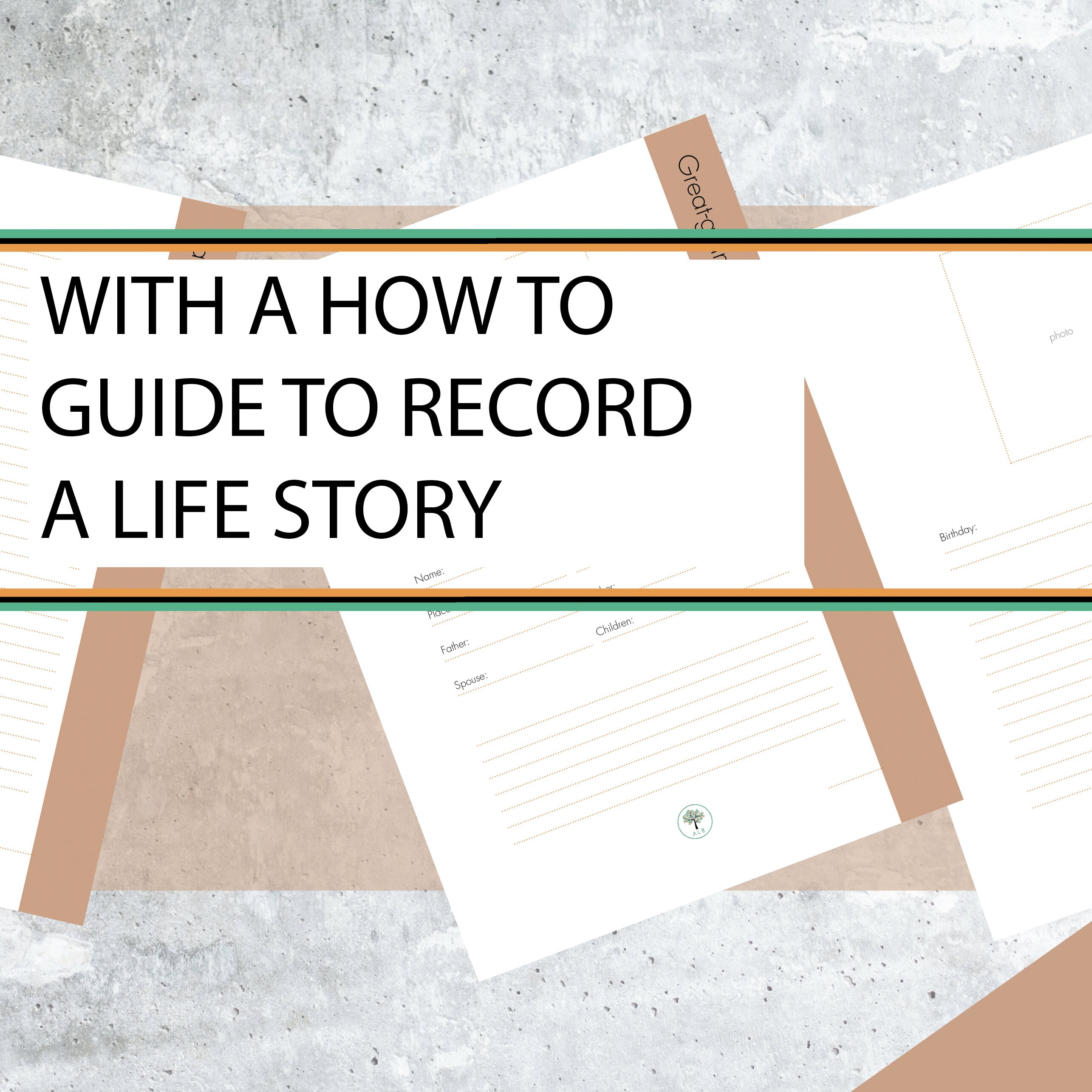 Luxury 277 Page Life Story Book Template SEPIA Instant Digital Download ...