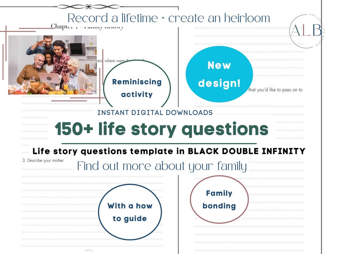 Life Story Questions: Black Infinity Design, Legacy Workbook (digital ...