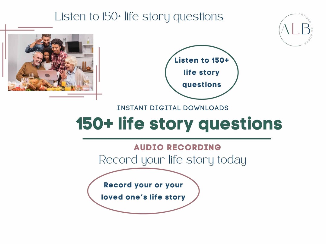 Audio Recorded 150+ Life Story Questions | Instant Digital Download ...