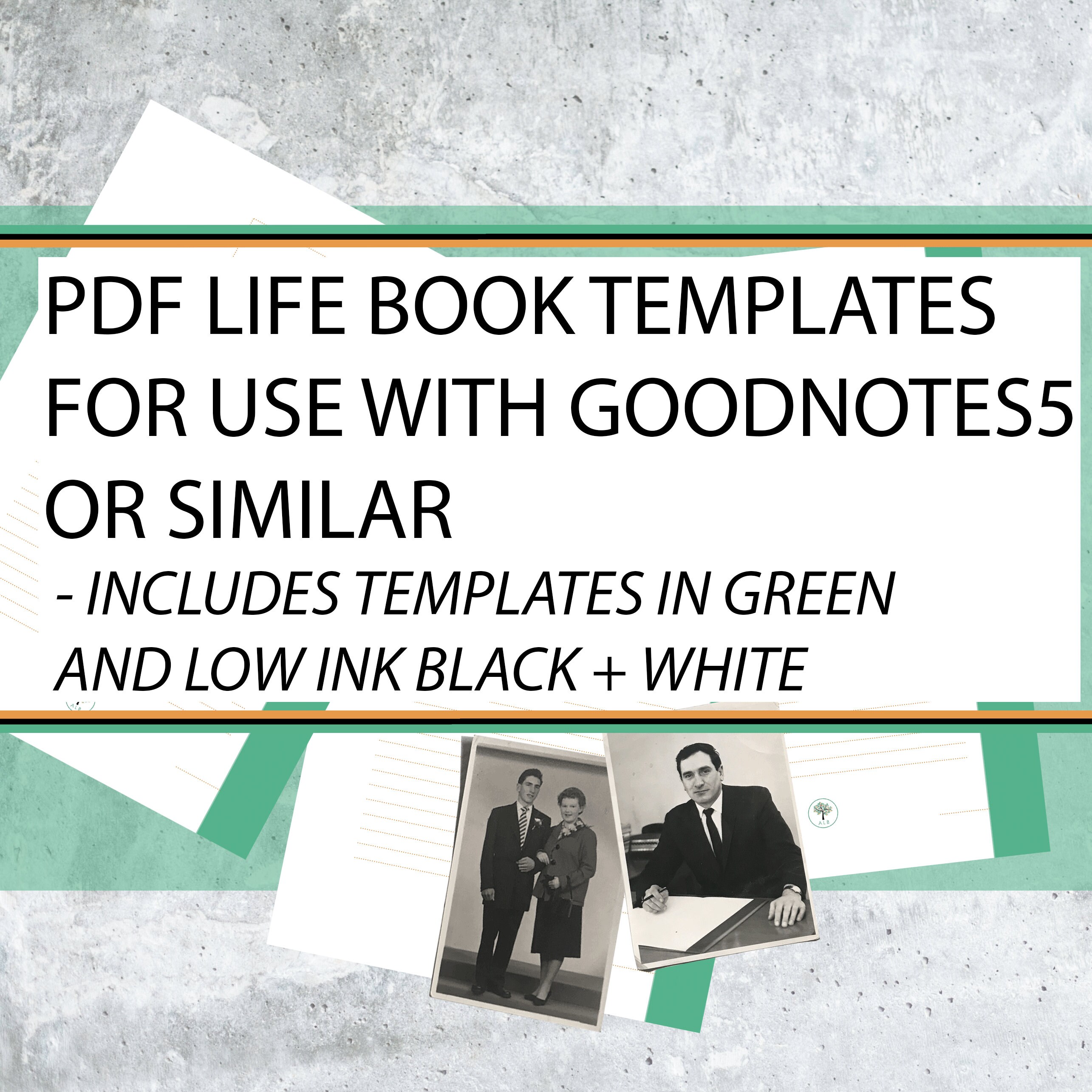 Luxury 277 page Life Story Book Template GREEN instant - Etsy España