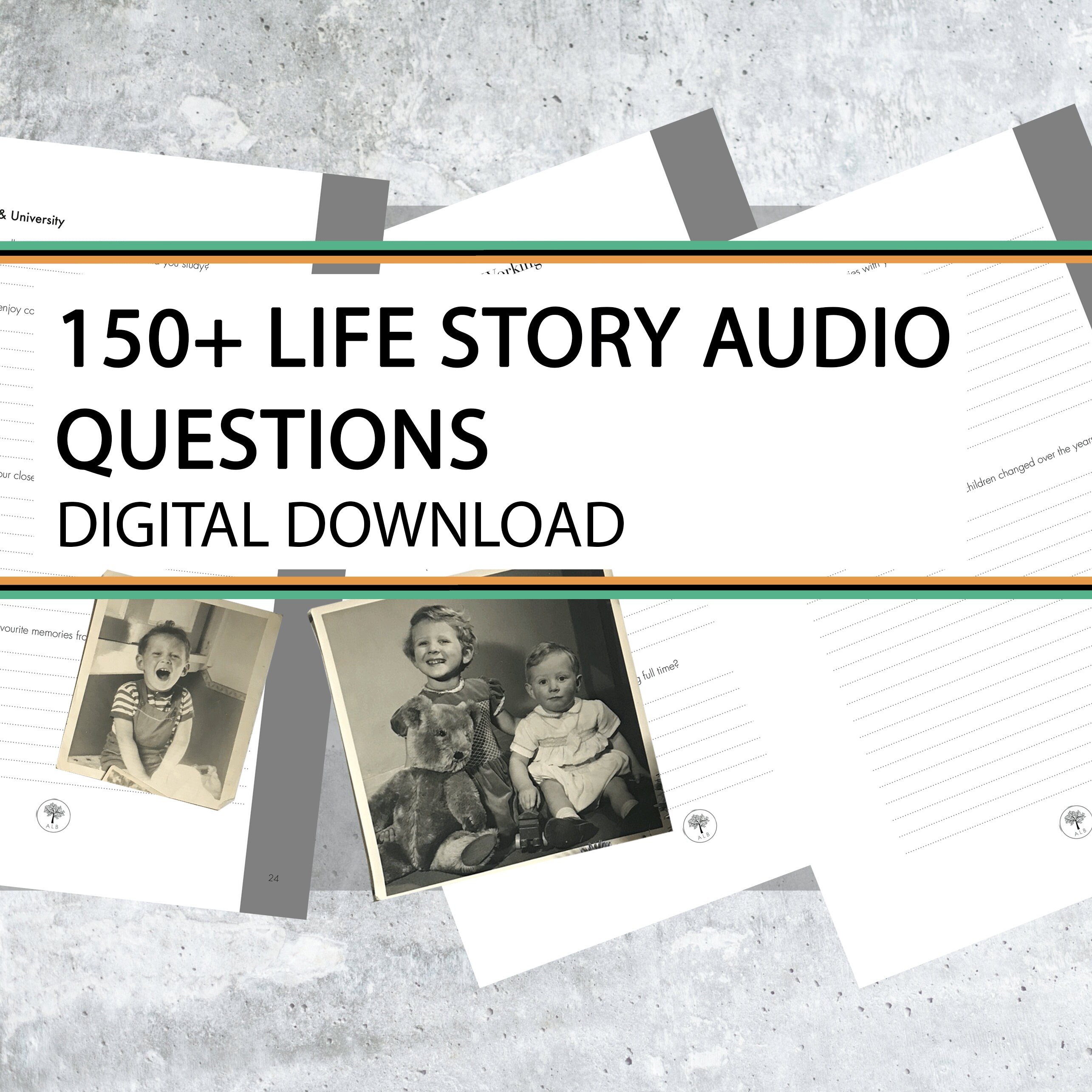 Audio Recorded 150 Life Story Questions Instant Digital Download Legacy ...