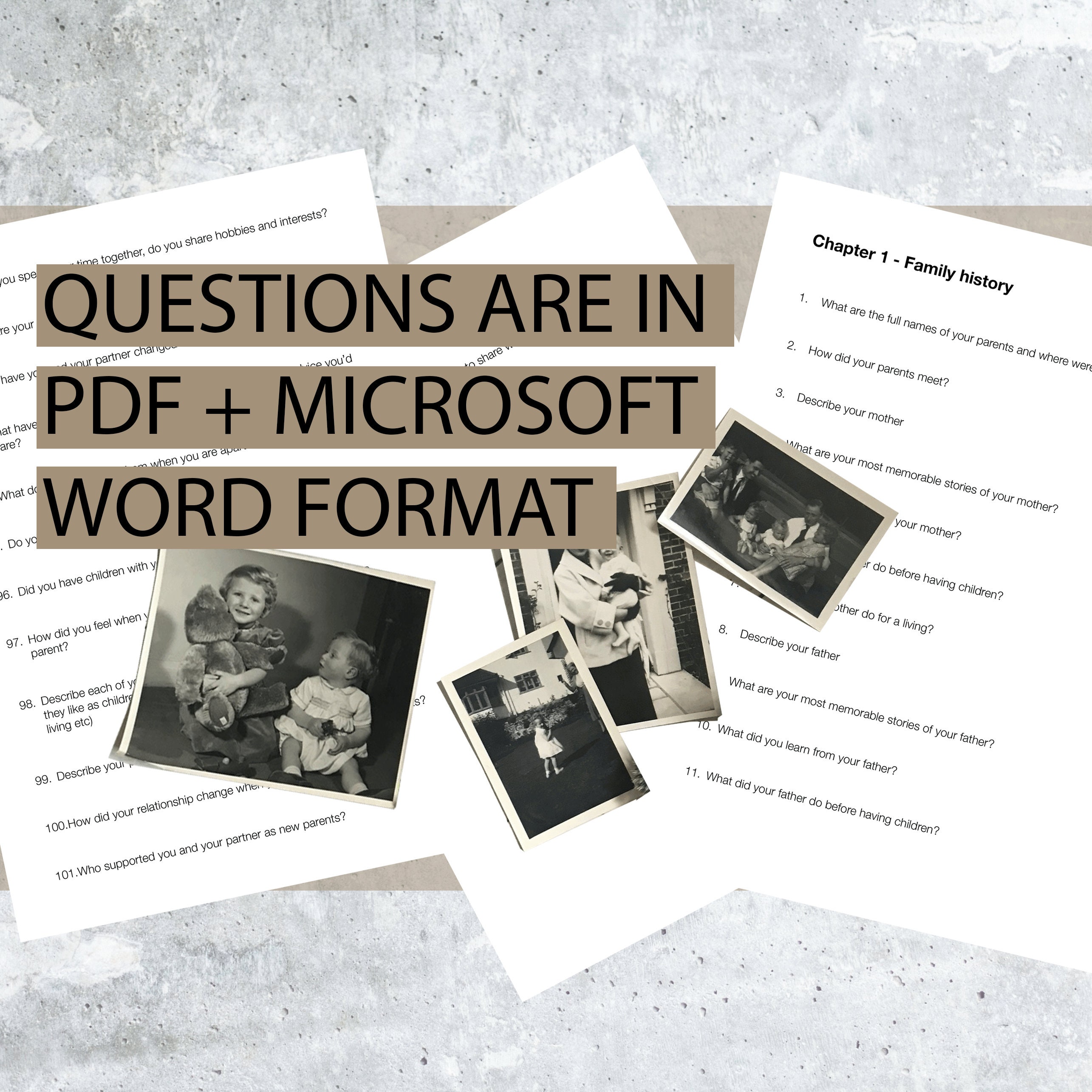 Printable Memory Jar: Life Story Prompts Instant Digital Download ...