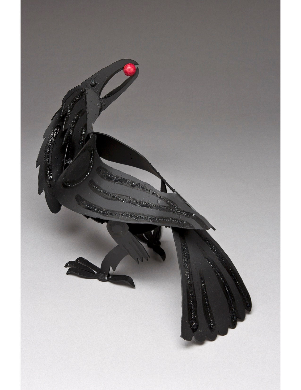 Standing Crow - Freestanding Steel Crow Sculpture, Home or Garden Decor ...