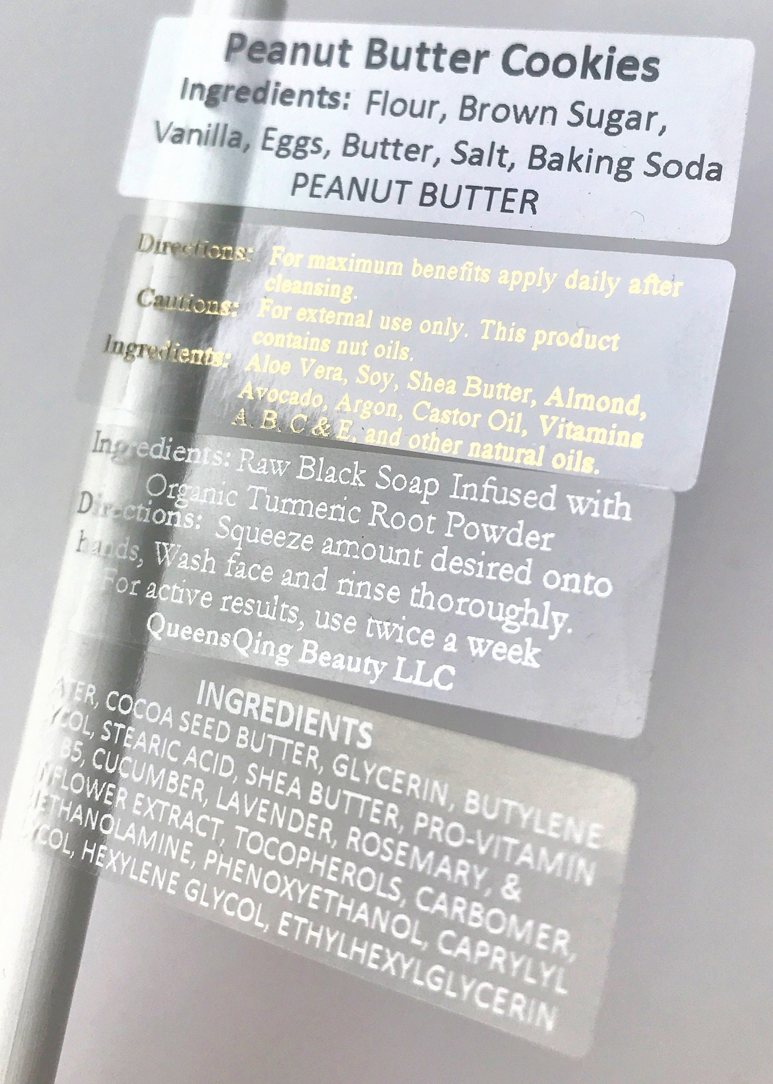 Custom Ingredients Sticker / Personalized Elements Sticker / | Etsy UK