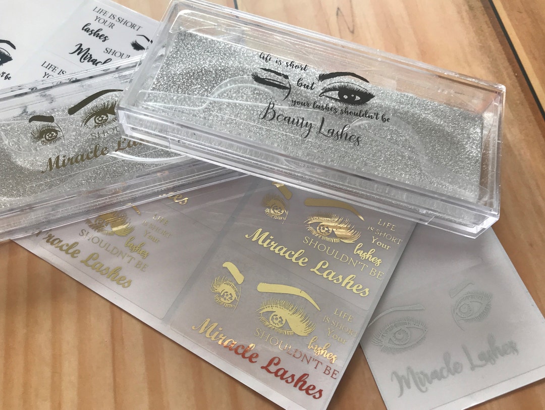 Clear Eyelash Sticker / Custom Eyelash Case Label / Lash Box Sticker ...