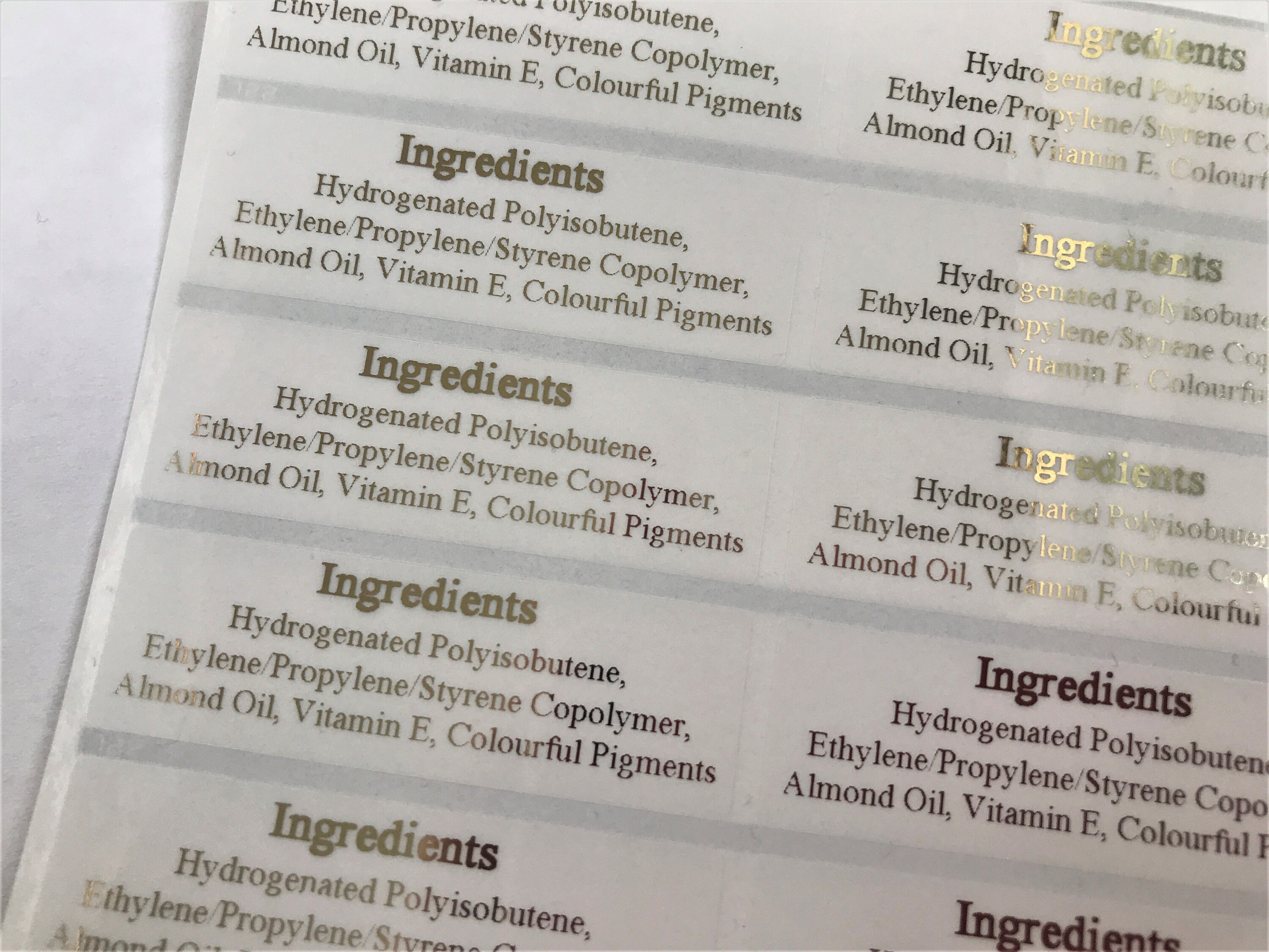 Custom Ingredients Sticker / Personalized Elements Sticker / | Etsy