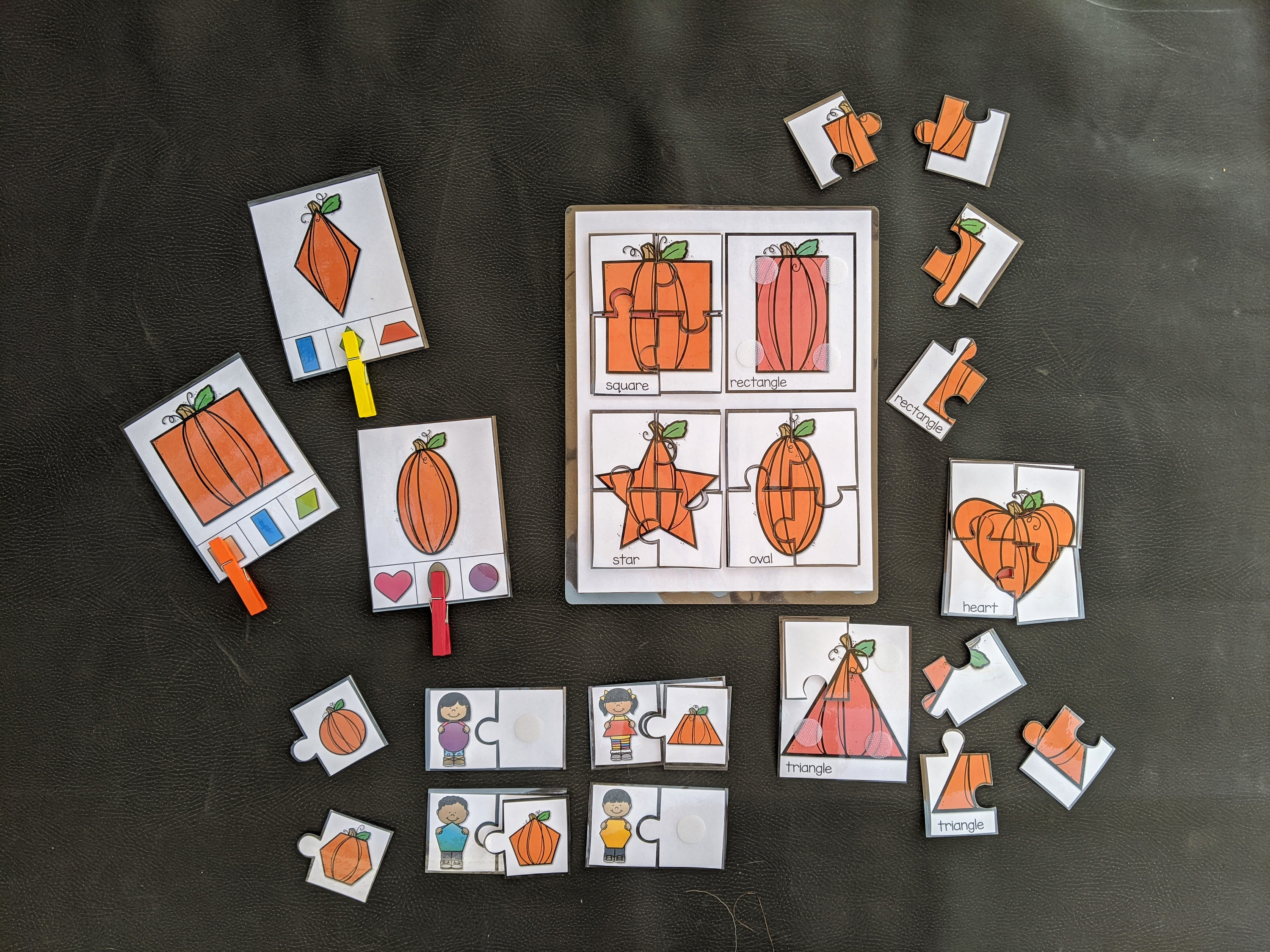 Pumpkin Shapes, Shape Recognition, Shape Puzzles, Shape Matching Game ...