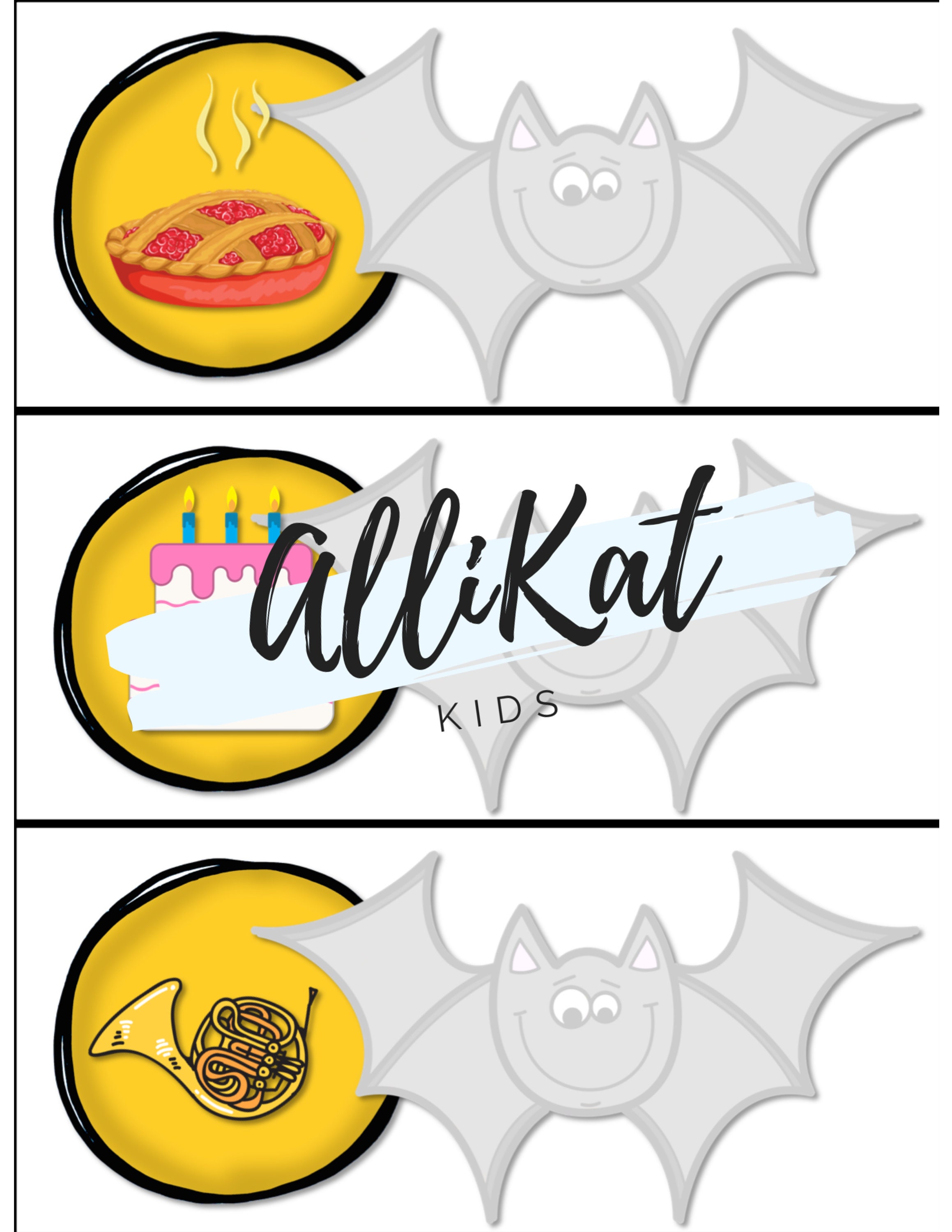 Rhyming Bats Printable, Halloween Rhyming Activity, Rhyming Game ...