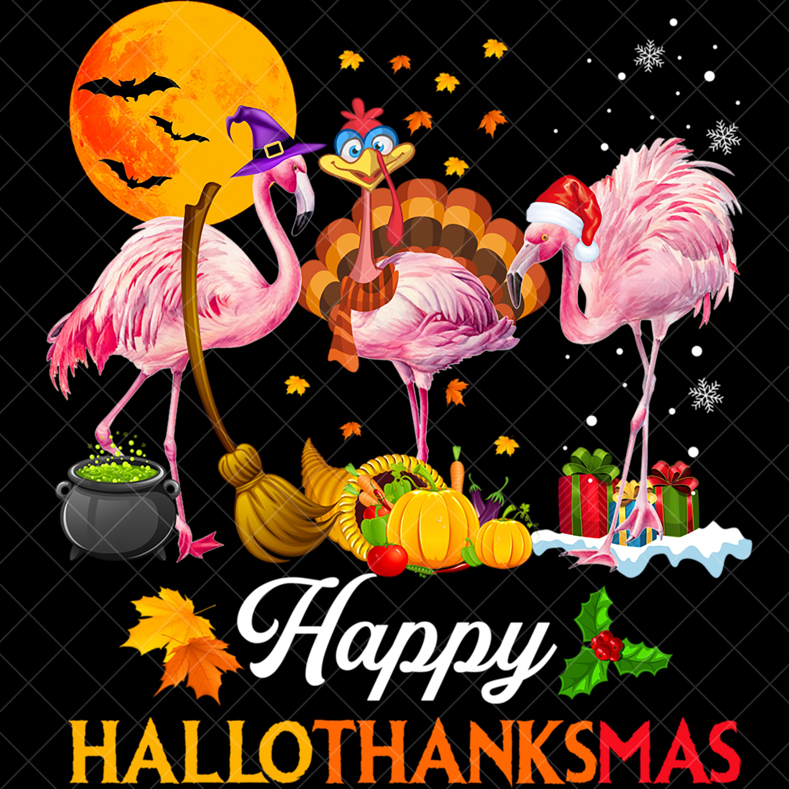 50 Happy Hallothanksmas Png Bundle Happy Halloween | Etsy