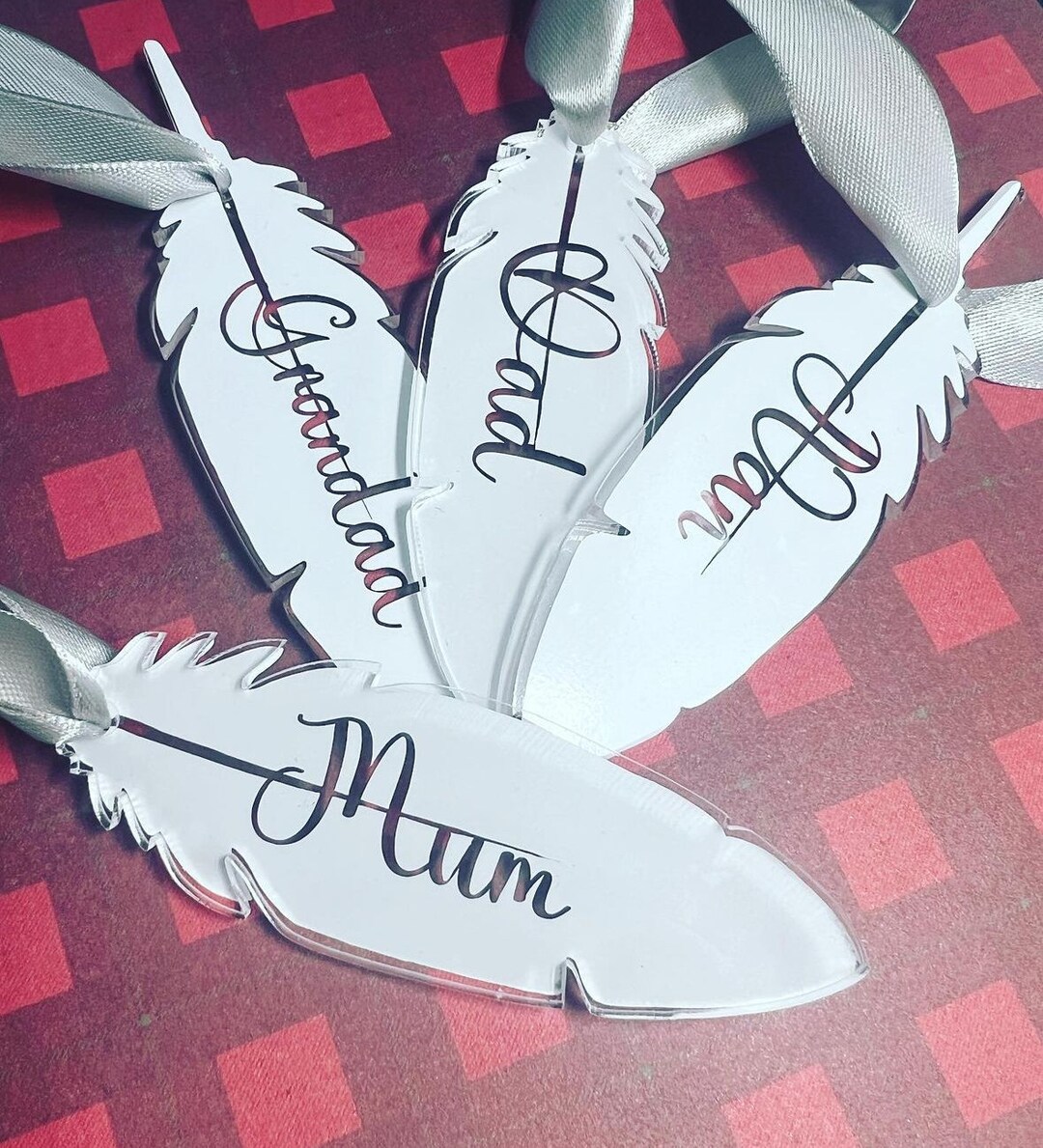 Personalised Acrylic Feather - Etsy