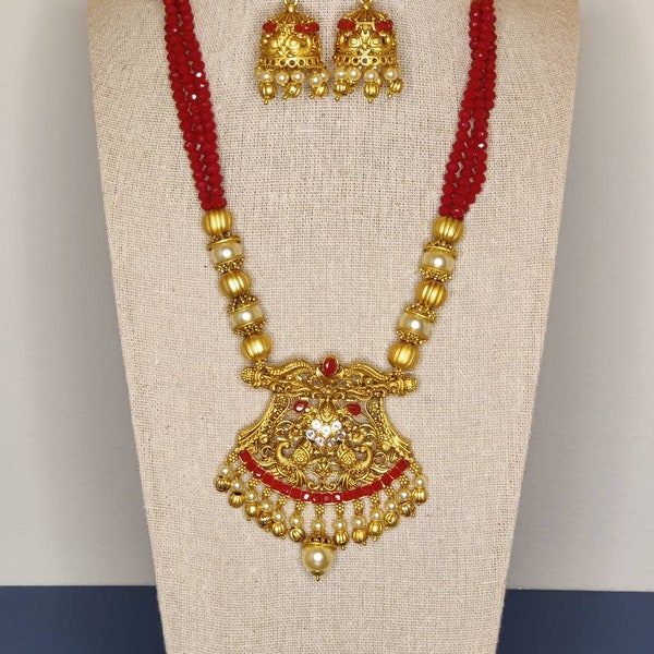 Indian Ruby Necklace - Etsy