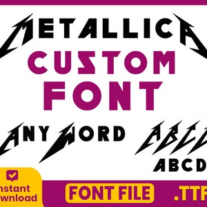 Metallica FONT Metallica Logo Font Metallica Custom Text | Etsy