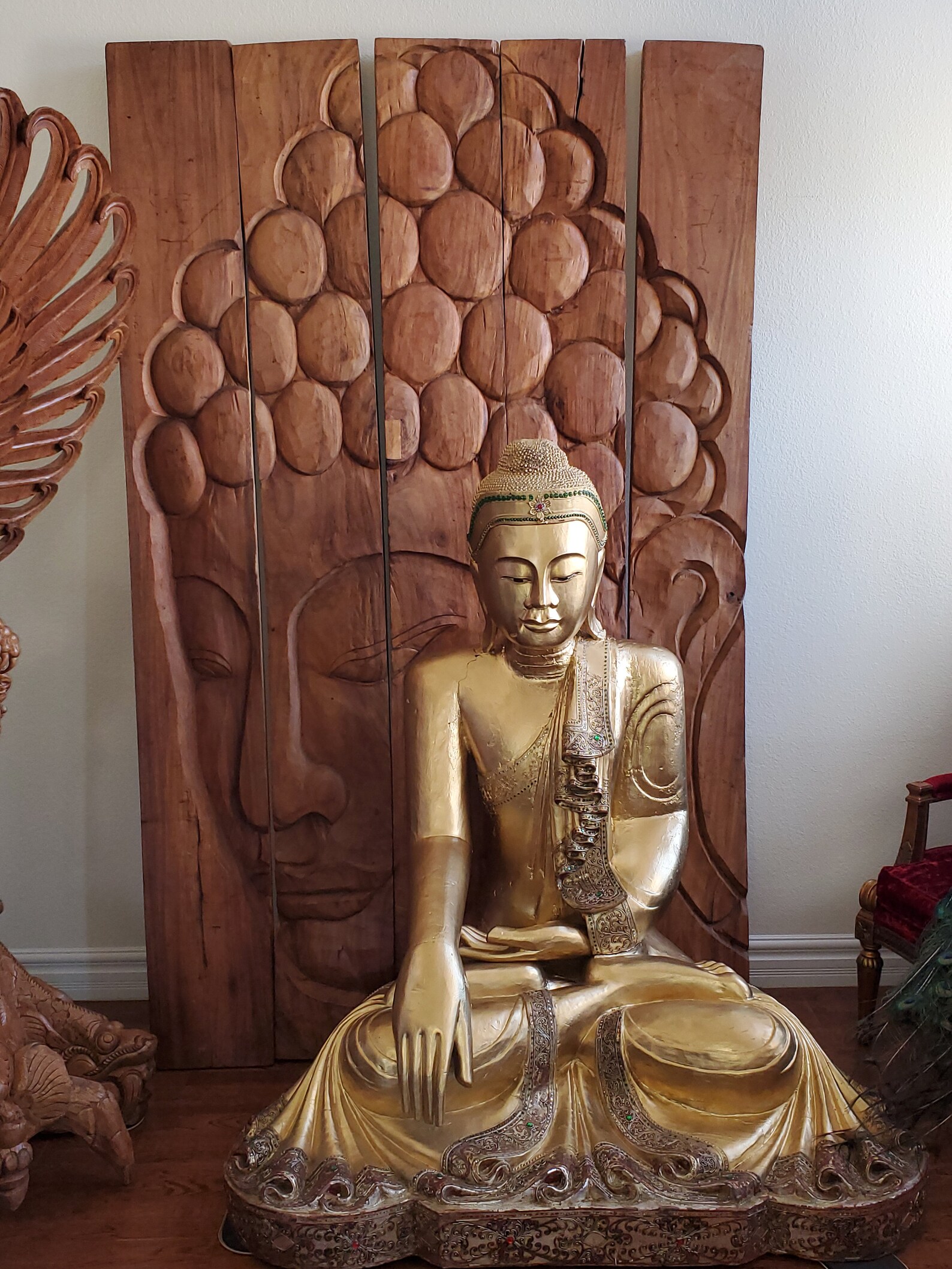 Large Wooden Buddha Face Wall Decor Balinese Hand Carved Wood | Etsy Large Wooden Buddha Face Wall Decor Balinese Hand Carved Wood | Etsy