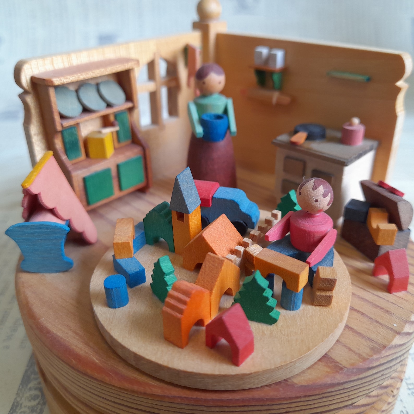 Miniature Music Box - Vintage Discontinued «kitchen Scene» by Graupner ...