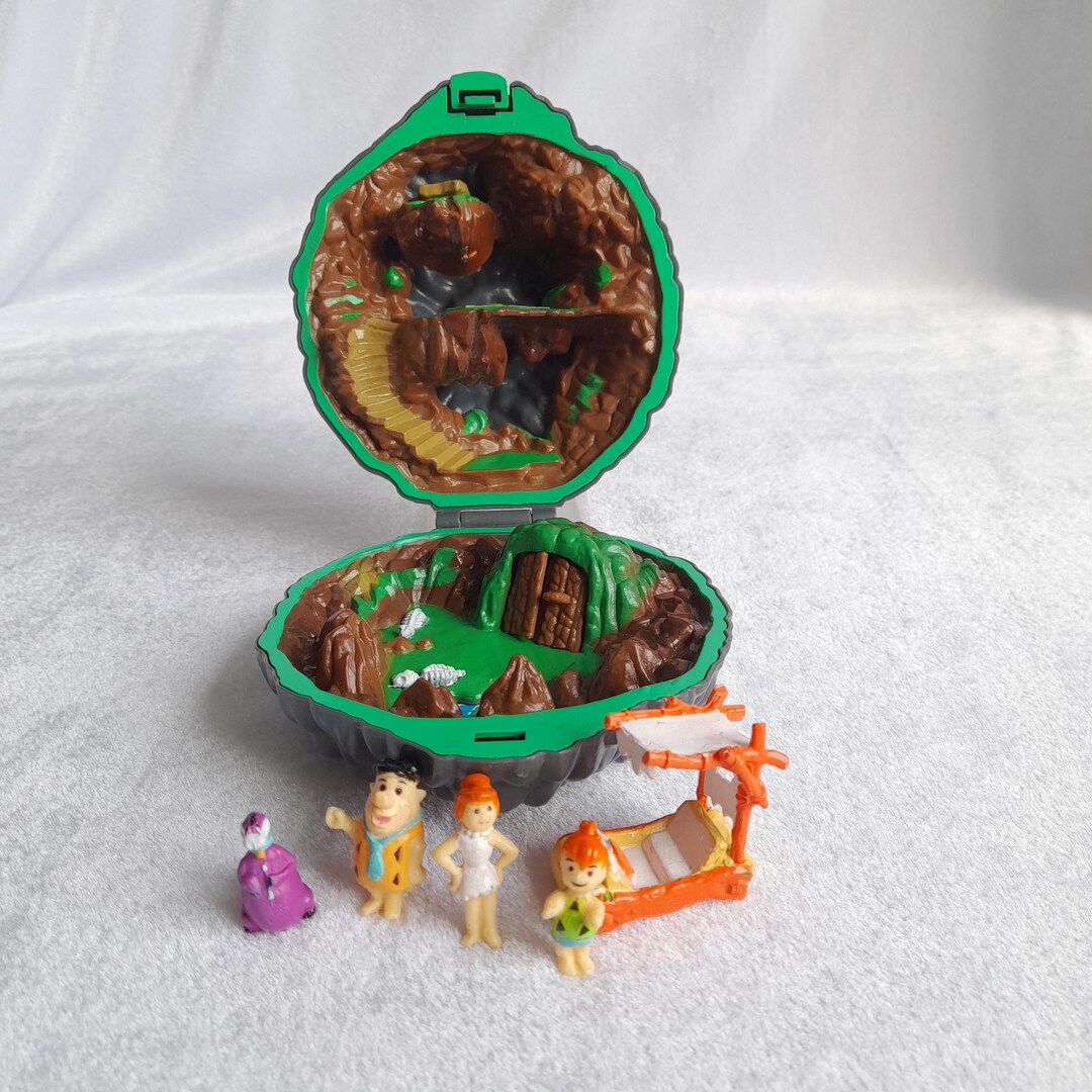 Vintage Polly Pocket Flintstones Playset: Vicious Volcano Style, Fred ...
