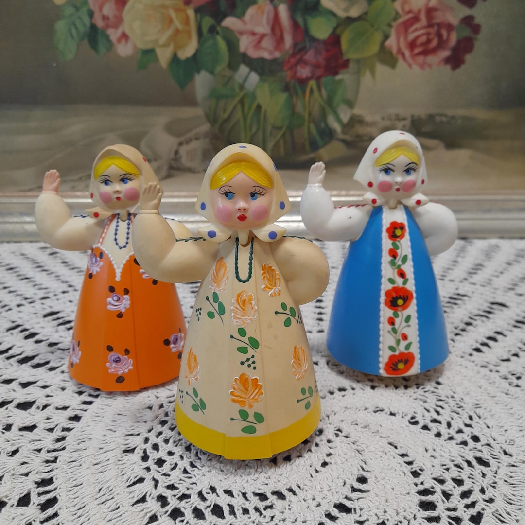 Vintage Bakelite Russian Doll Nodder, Hand-painted USSR Decor - Etsy