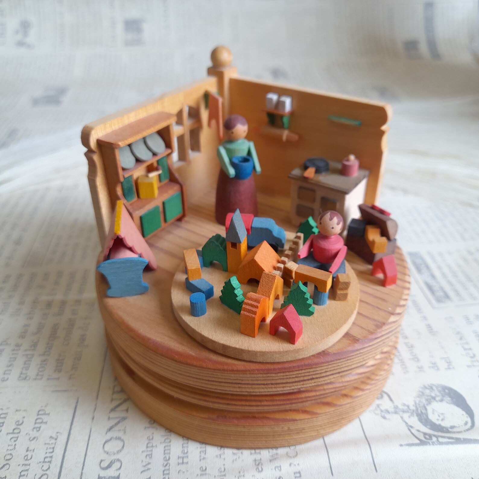 Miniature Music Box - Vintage Discontinued «kitchen Scene» by Graupner ...