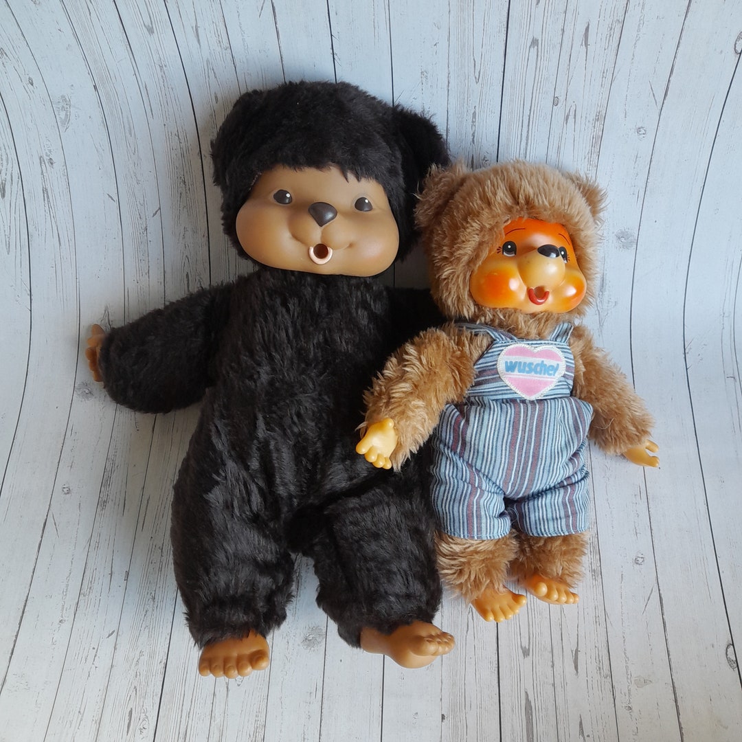 Vintage Monchhichi Wuschel Bear, Japan Tobby Bear, Monchichi Friends ...