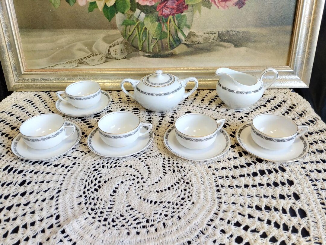 Vintage Rosenthal Balmoral Porcelain Breakfast Set, Art Deco Sugar Bowl ...