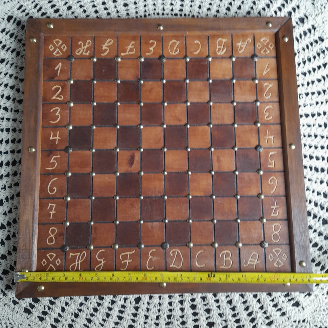 Large Tournament Chess Board, 46x46 Cm, Vintage Flat Chess Board ...
