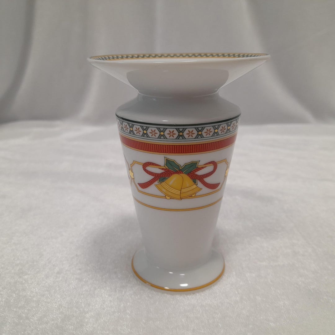 Vintage Hutschenreuther Louvre Merry Christmas Candlestick Approx. 11,2 ...